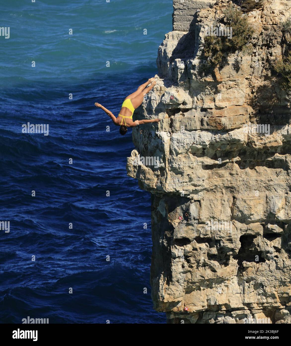 Polignano a Mare, Italy, September 18, 2022. Red Bull Cliff Diving ...