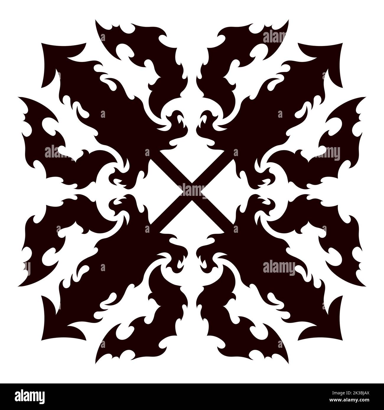 Trident Silhouette Icon Isolated on White Background Stock Photo - Alamy