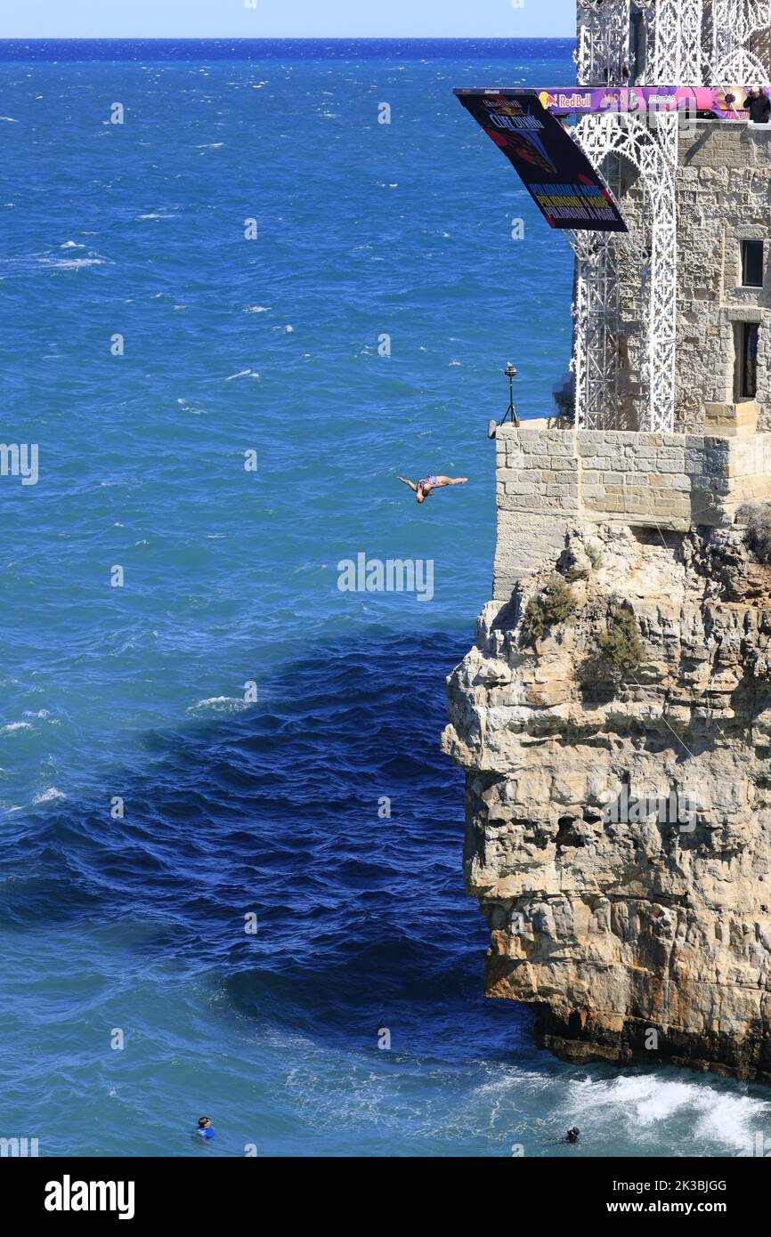 Polignano a Mare, Italy, September 18, 2022. Red Bull Cliff Diving ...