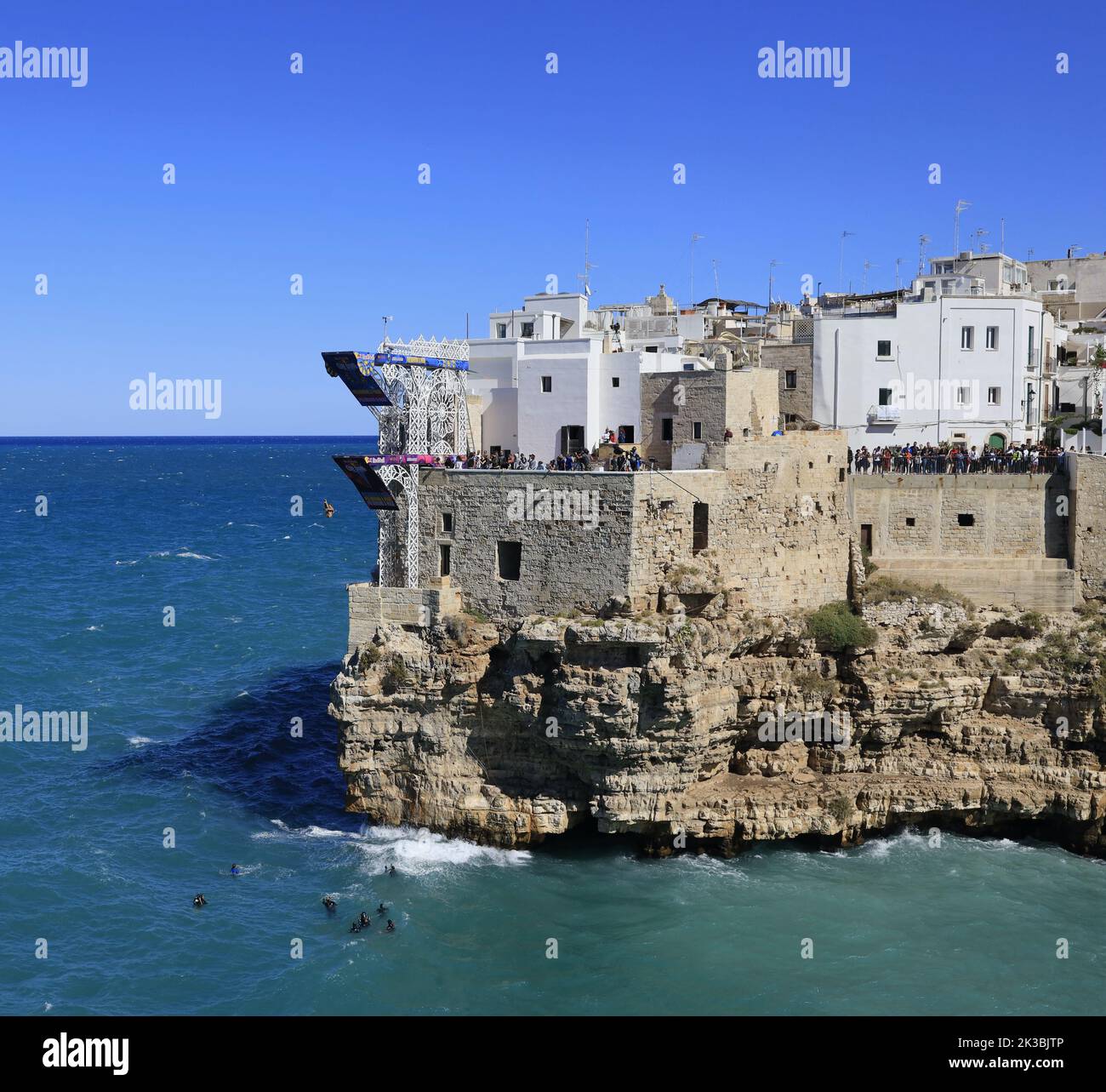 Polignano a Mare, Italy, September 18, 2022. Red Bull Cliff Diving ...