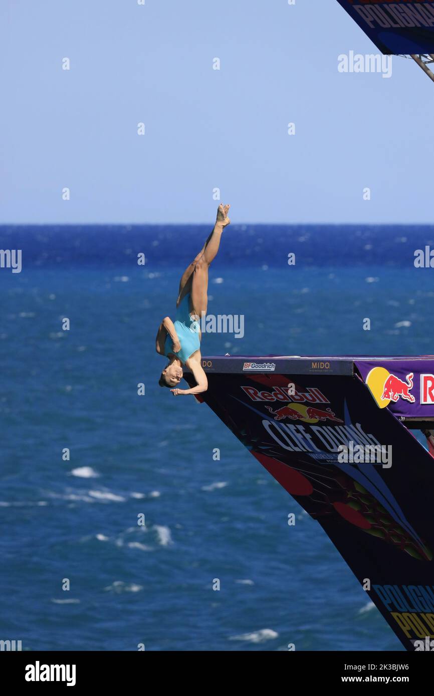 Polignano a Mare, Italy, September 18, 2022. Red Bull Cliff Diving ...