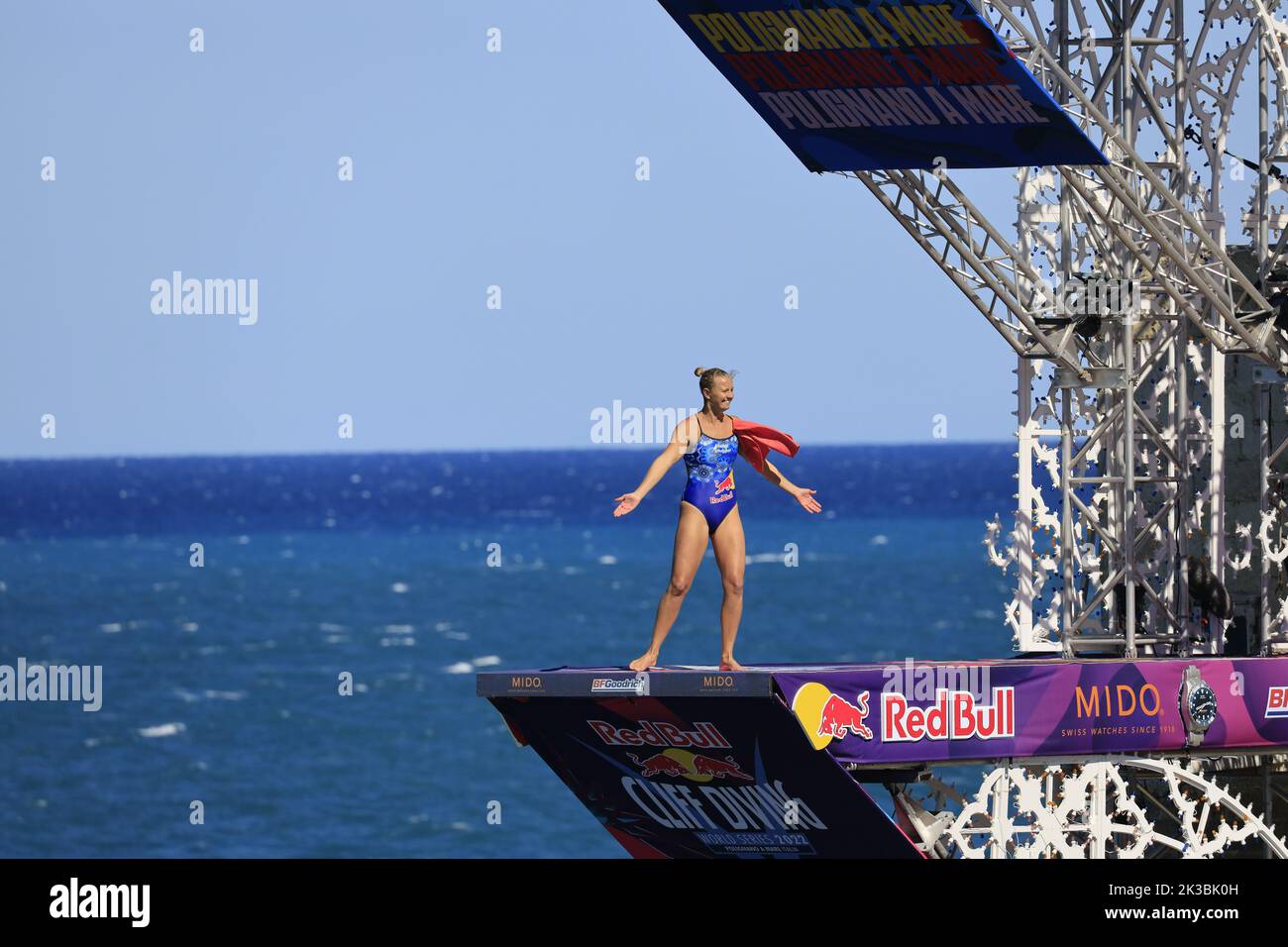 Polignano a Mare, Italy, September 18, 2022. Red Bull Cliff Diving ...