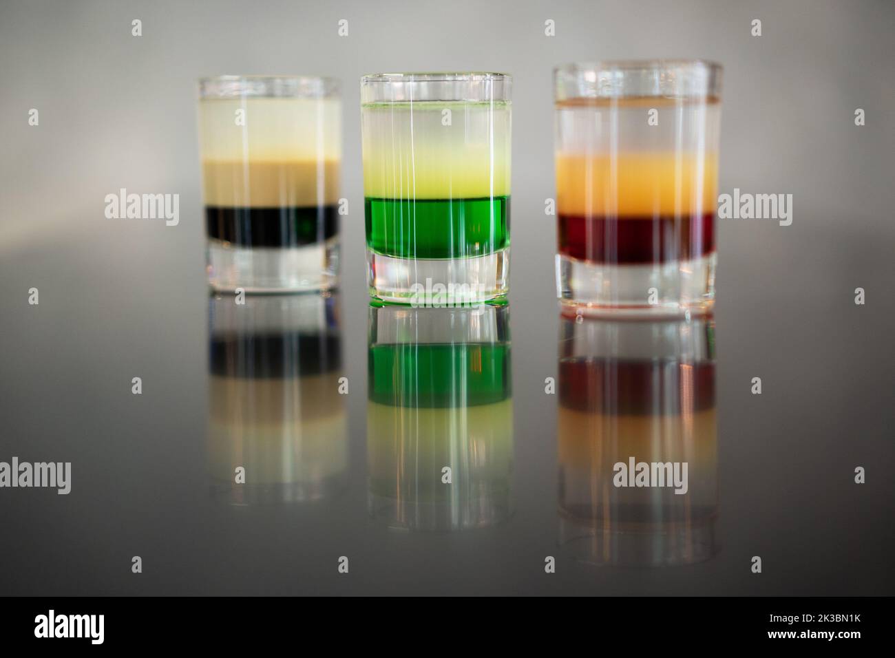 alcoholic shots at the bar Stock Photo - Alamy