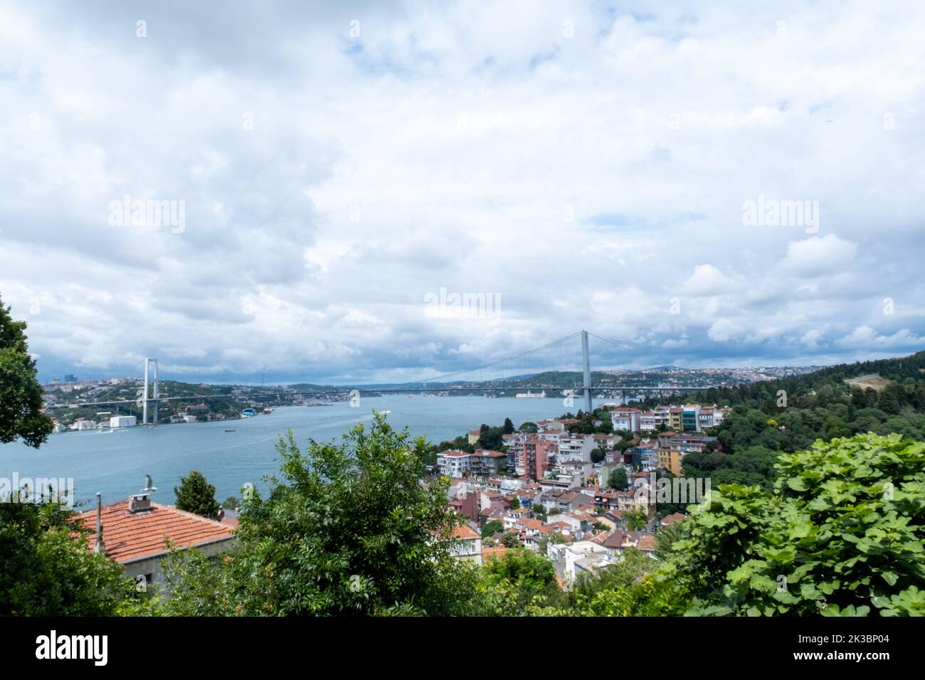 Istanbul Bosphorus bridge with Marmara sea in Turkey, seaside with ...