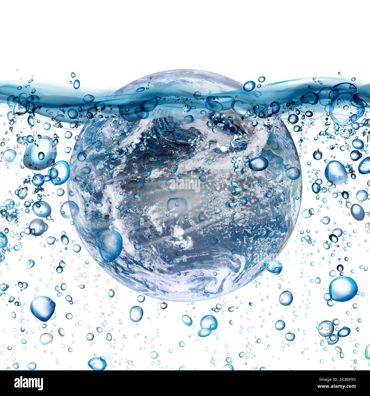 Water scarcity concept on earth. Lack of water on world. Elements of ...