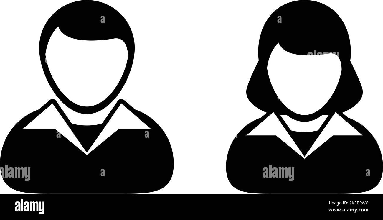 User icon vector male and female person profile avatar symbol for ...