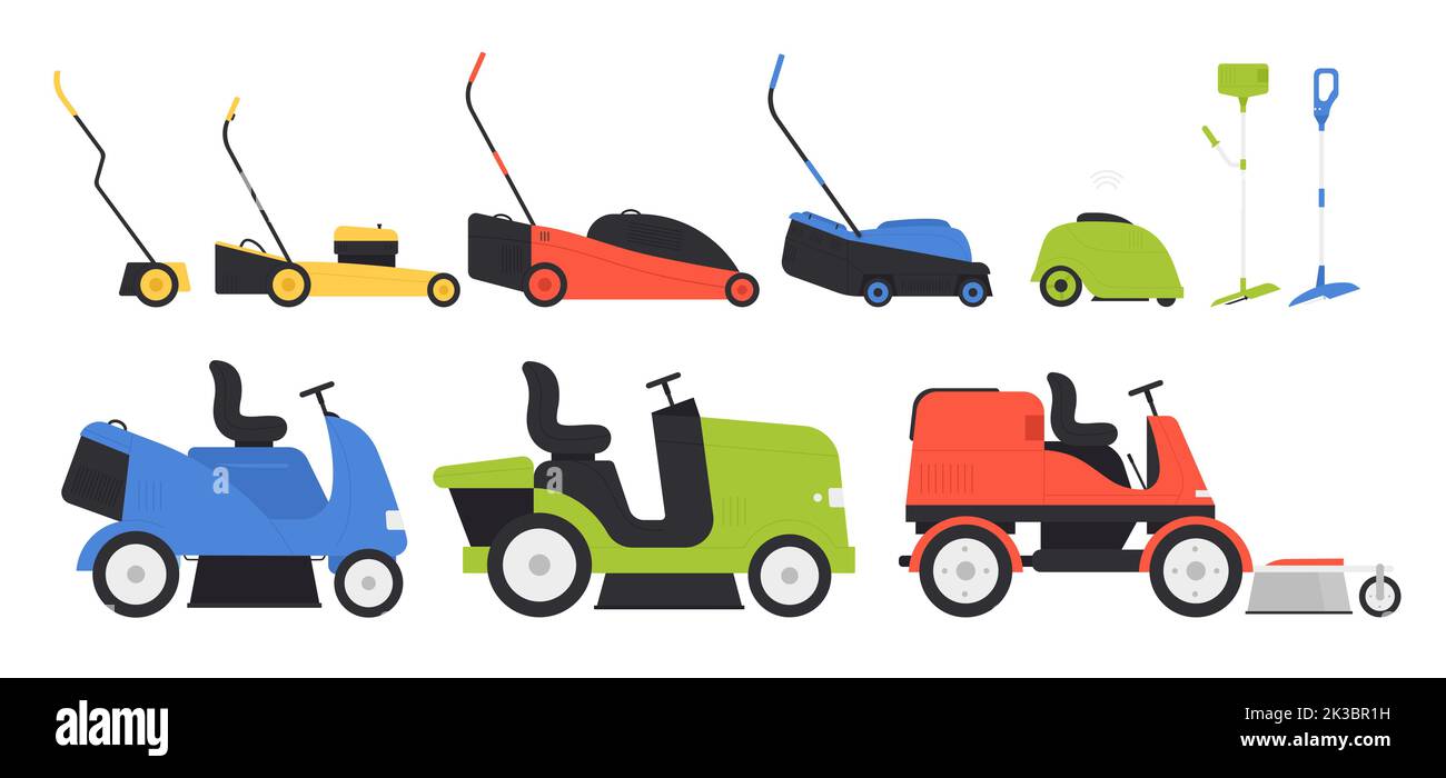 Mower cartoon hi-res stock photography and images - Alamy