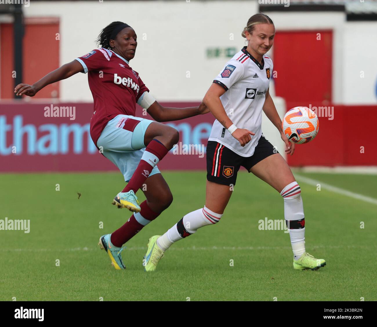 DAGENHAM ENGLAND - SEPTEMBER 25 : L-R Hawa Cissoko of West Ham United ...