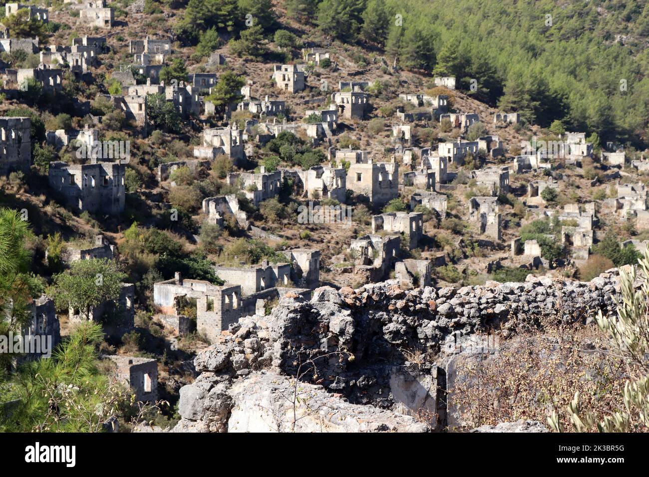 Abandoned village in Turkey. Fethiye Kayakoy Stock Photo - Alamy