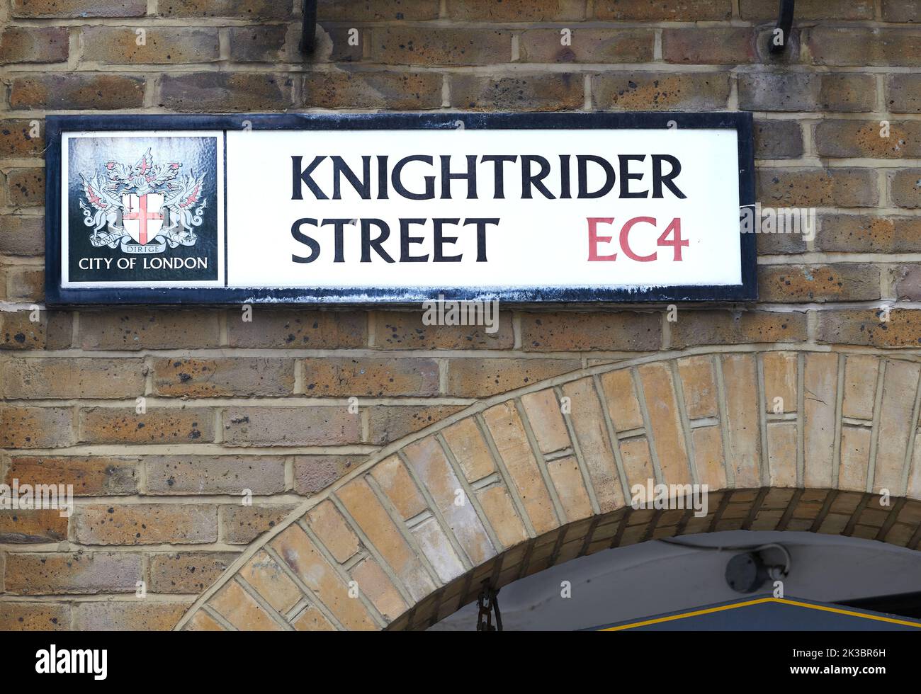 Street sign for Knightrider Street London, EC4, England Stock Photo - Alamy