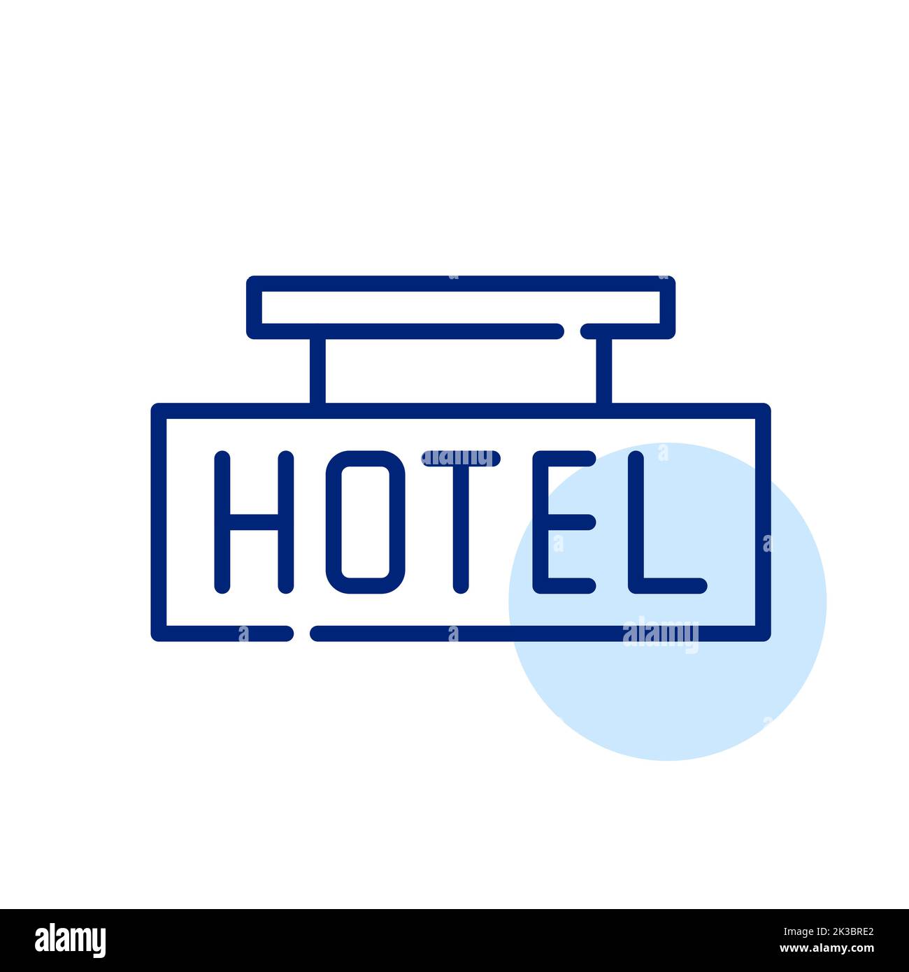 Hotel sign. Pixel perfect, editable stroke line icon Stock Vector Image ...