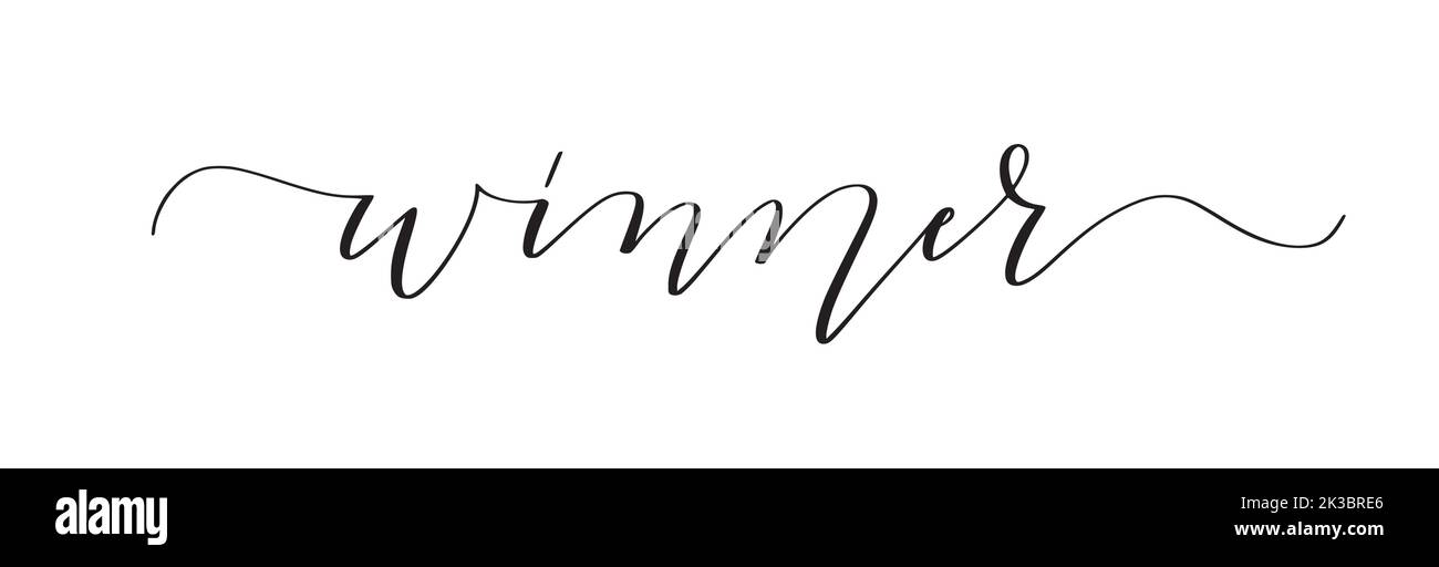 Winner cute hand-written word design for posters and stories Stock ...