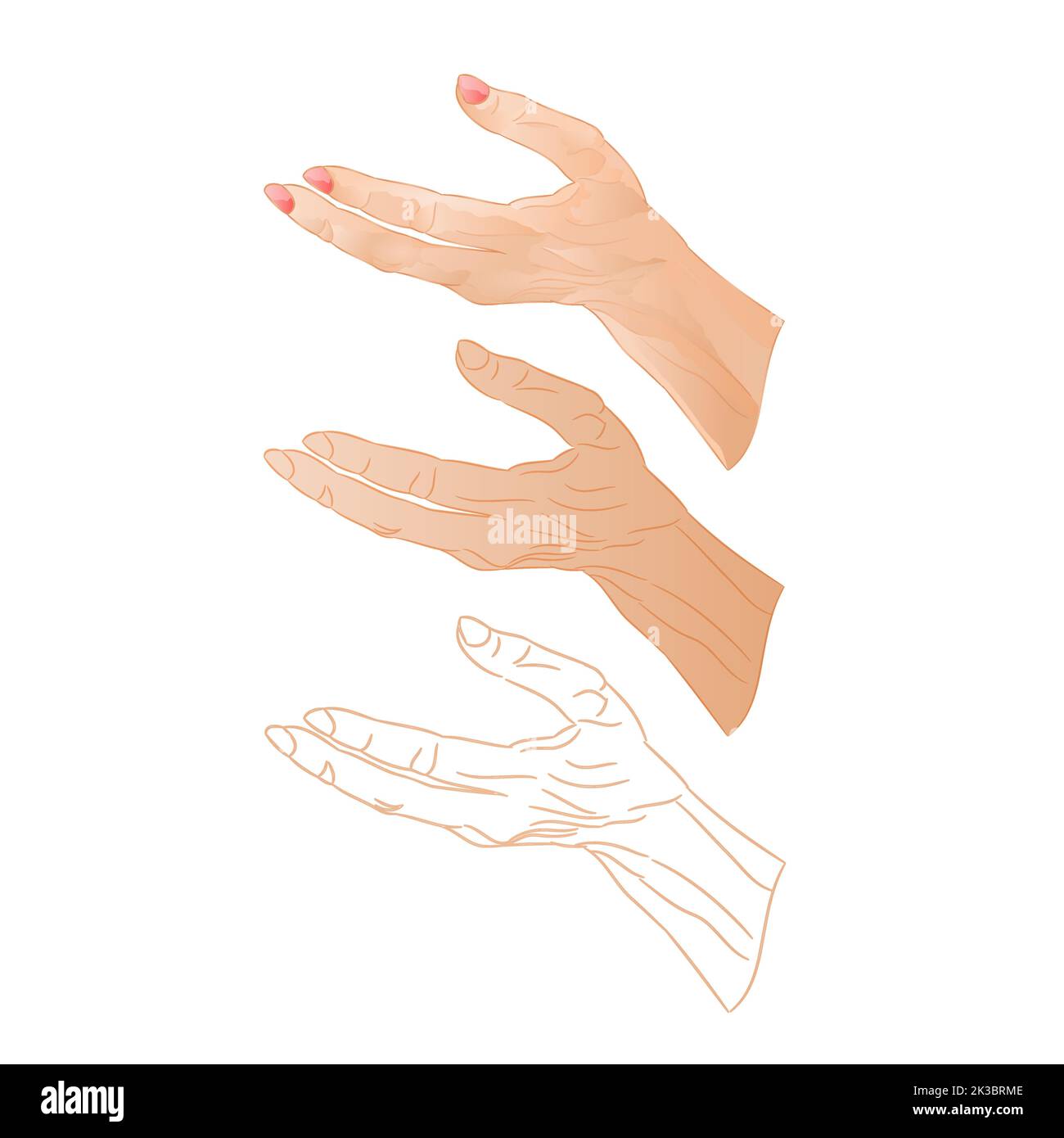 Female hand finger gesture Stock Vector Images - Alamy