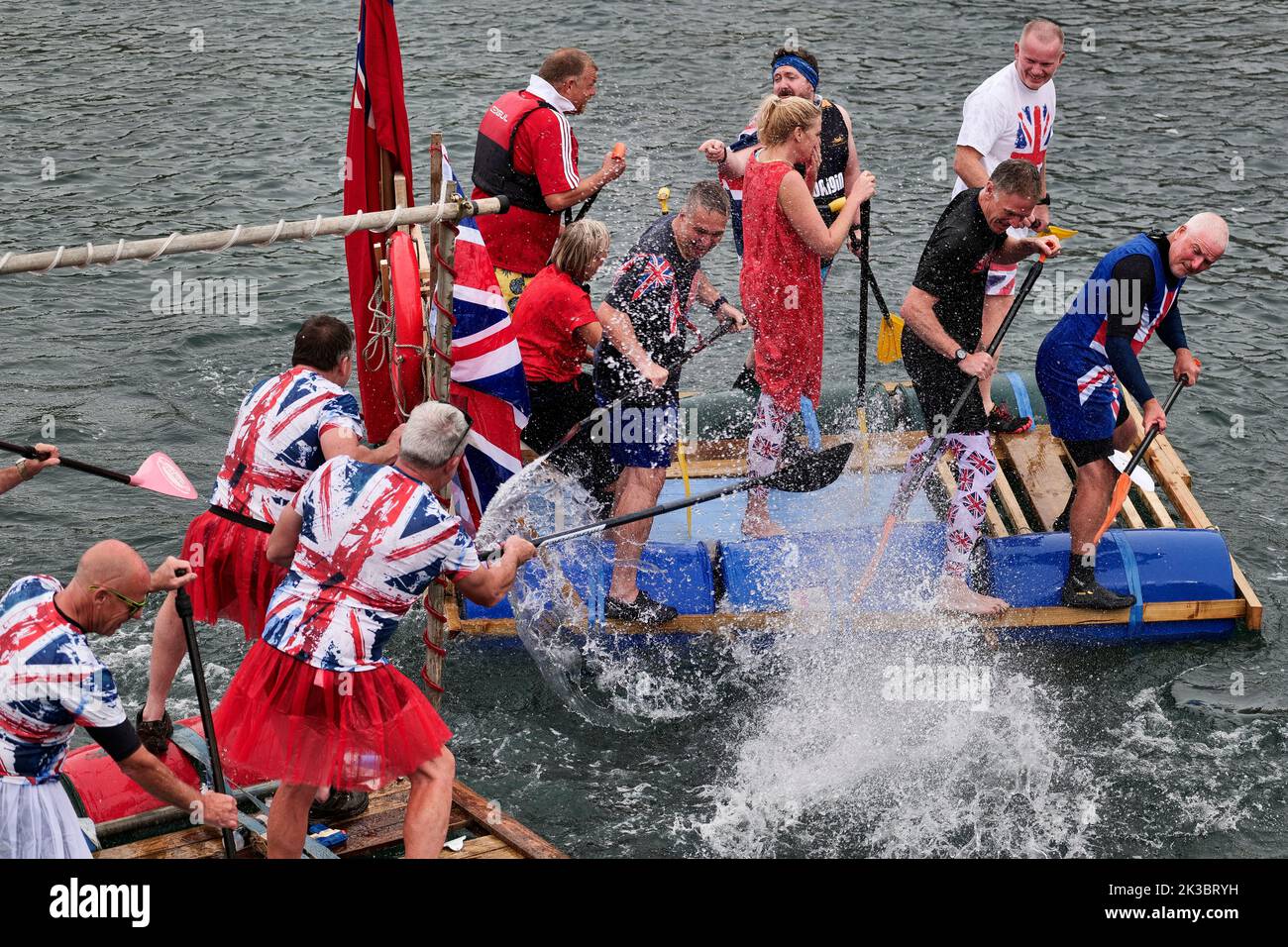 Porthleven raft race 2022 - Art festival at the shipyard market with ...