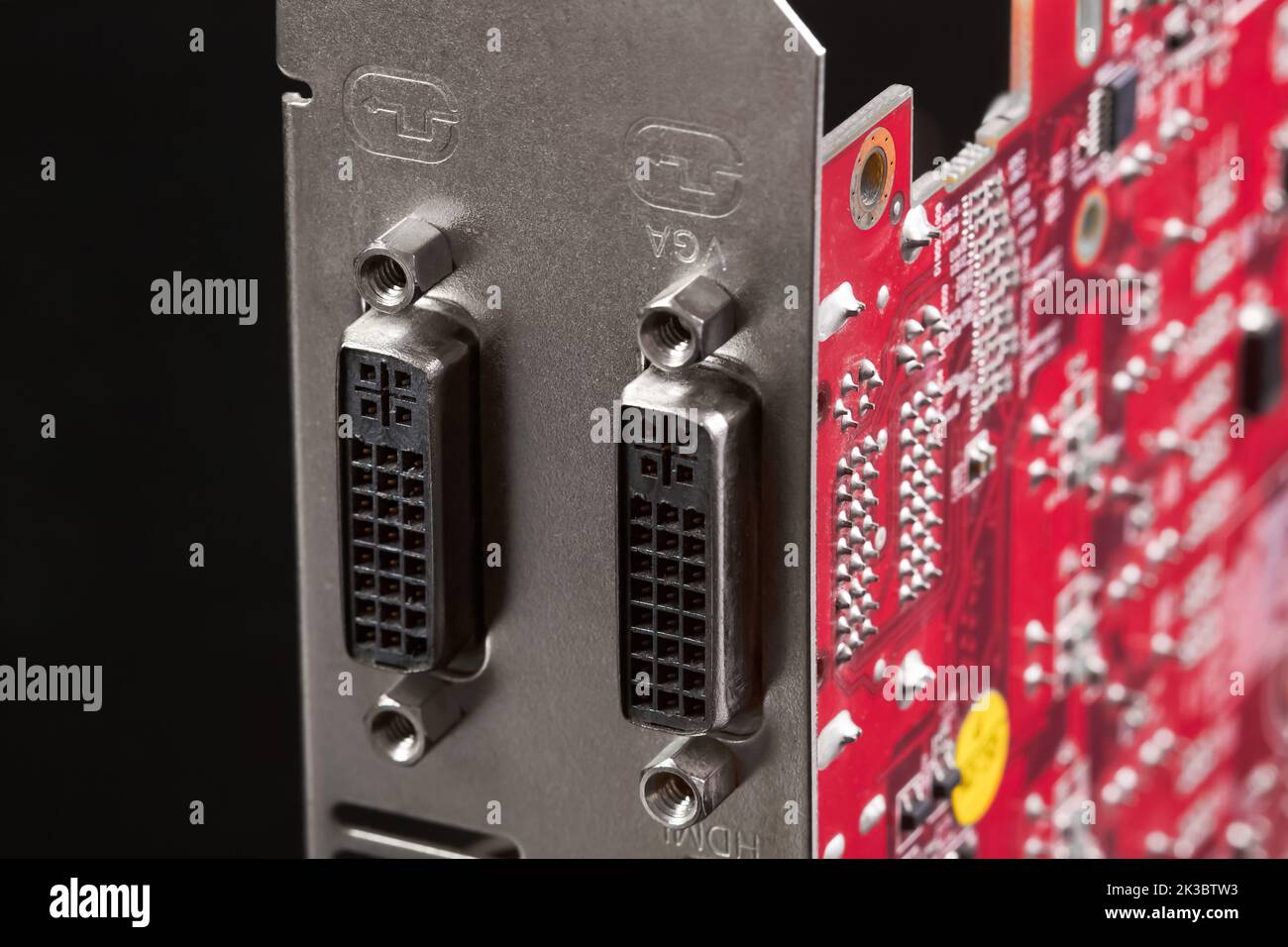 Output graphic card connectors hi-res stock photography and images - Alamy
