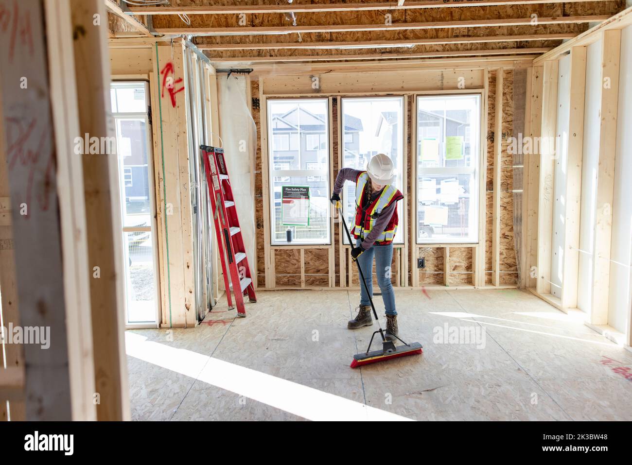 Woman sweeping house hi-res stock photography and images - Alamy