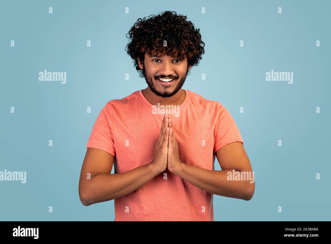 Namaste saying indian man hi-res stock photography and images - Alamy