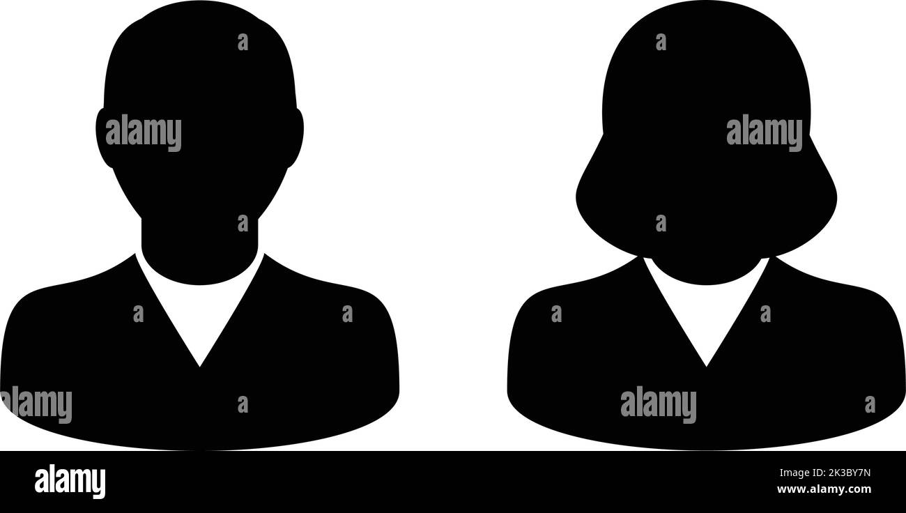 Profile icon vector male and female user person avatar symbol for ...