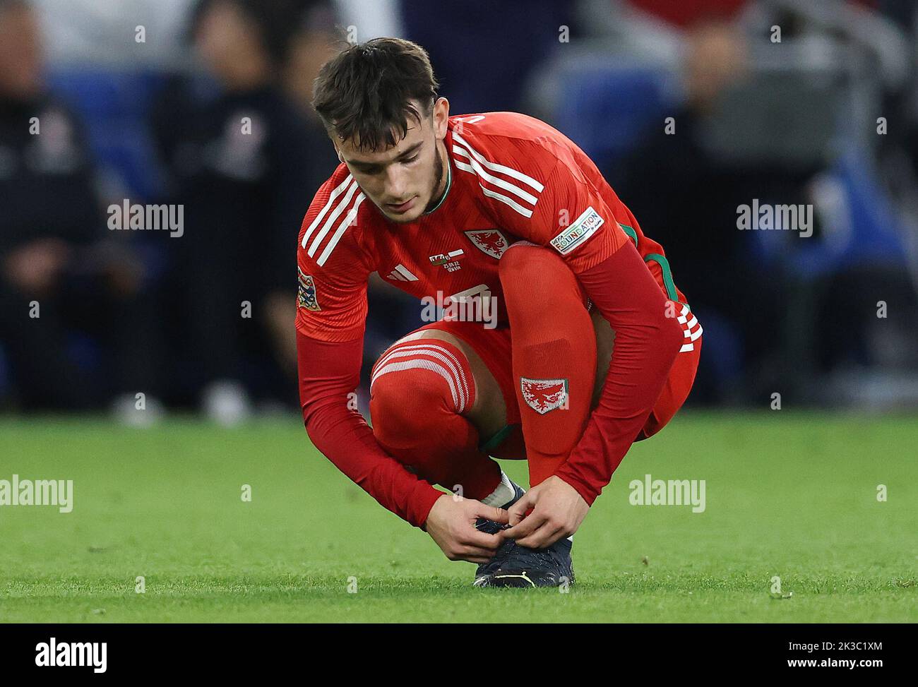 Cardiff, UK. 25th Sep, 2022. Dylan Levitt of Wales during the UEFA ...