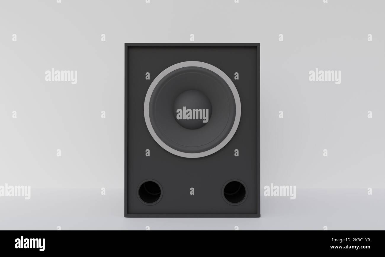 speaker box on the white background.3d rendering Stock Photo - Alamy
