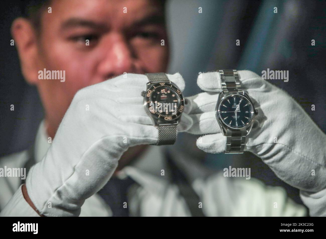 London UK 26 Sep 2022 OMEGA Seamaster Diver 300m 007 Edition, a ...