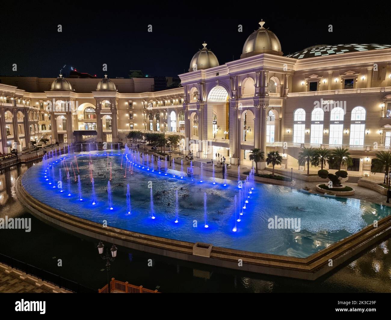 Place Vendome Mall interior view at night showing the architecture of ...