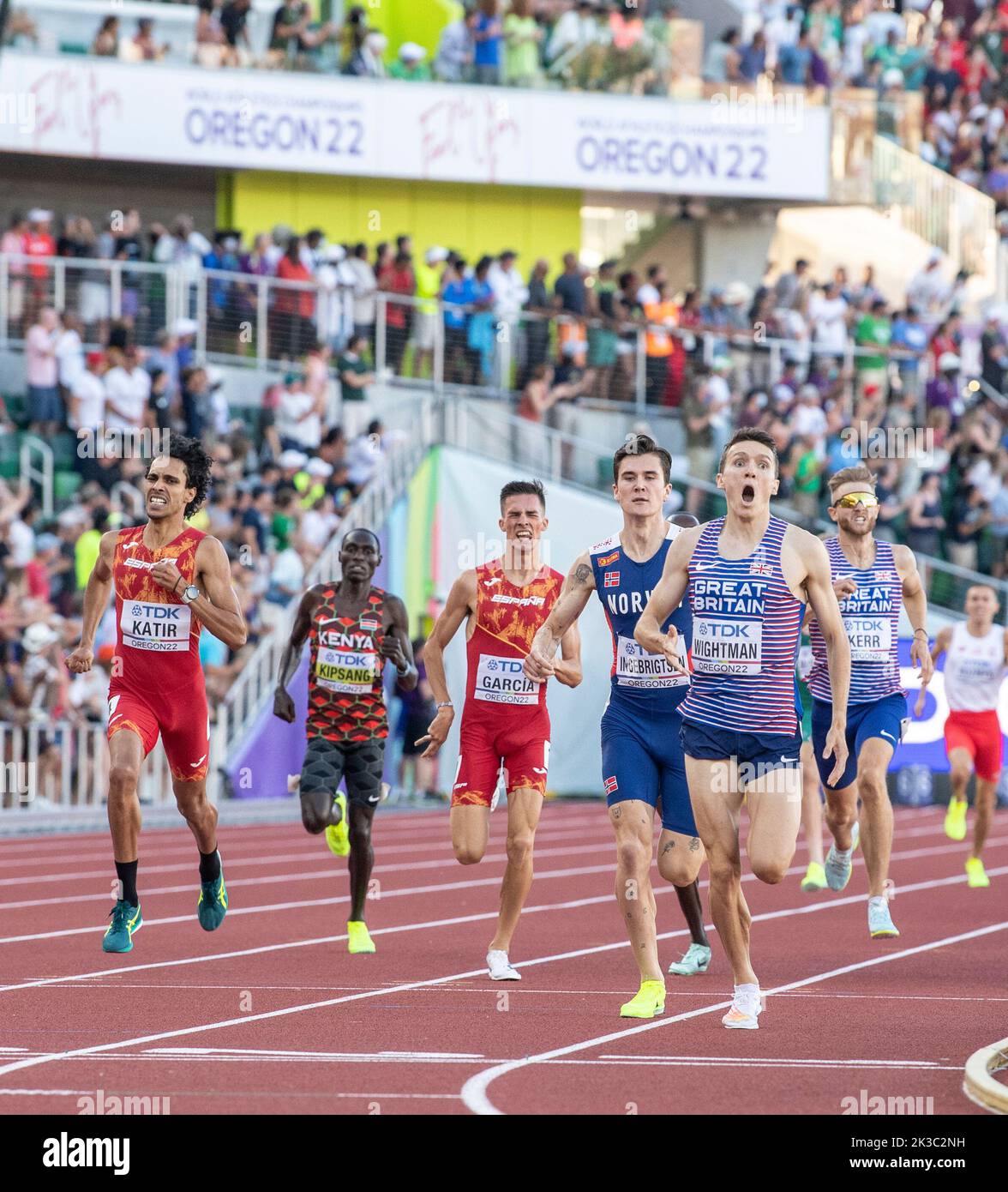 Jake Wightman Of Gbandni On His Way To Winning The Mens 1500m Final At