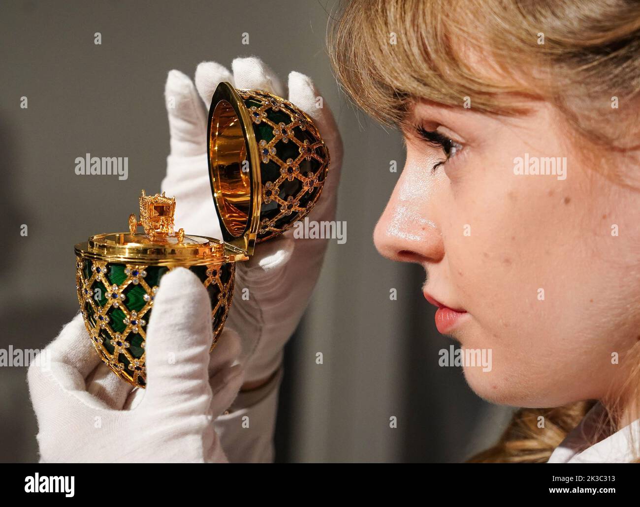 A gold-plated and Swarovski-encrusted prop egg commissioned from Asprey ...
