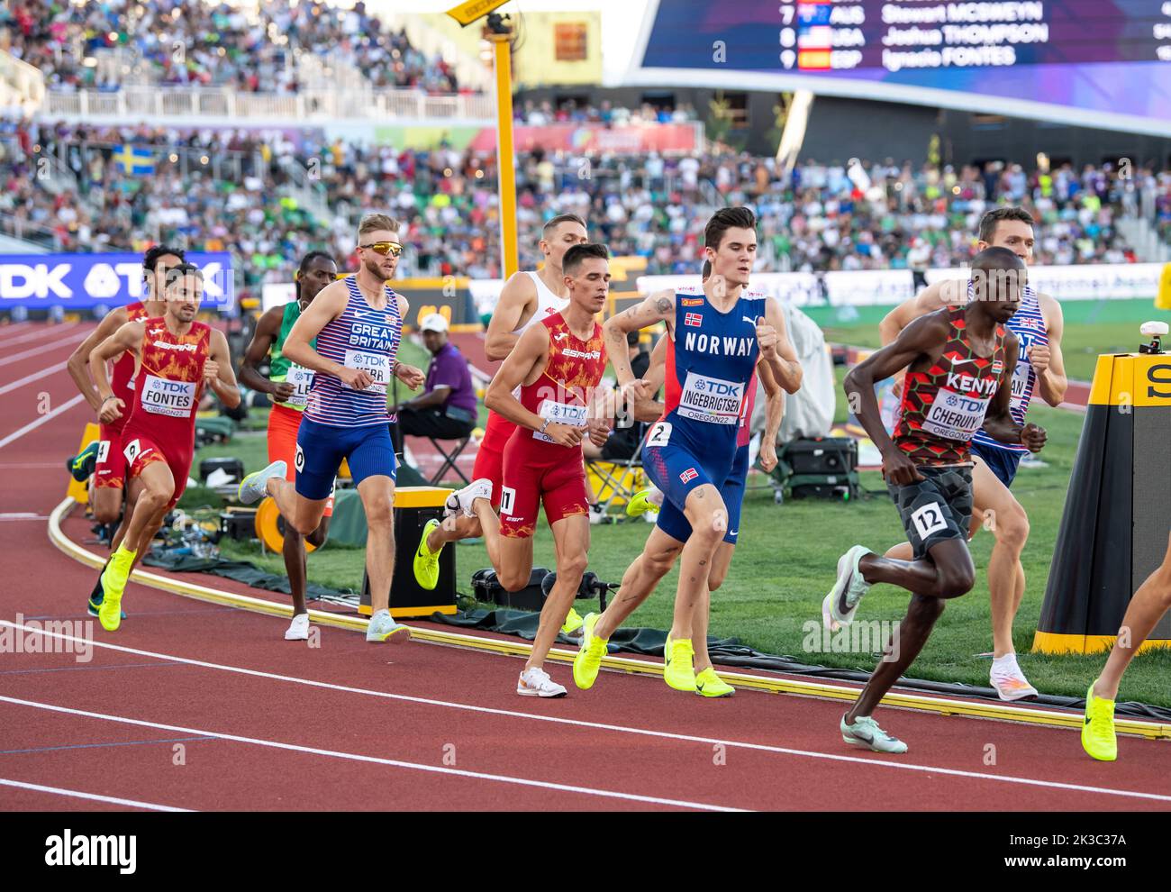 Josh Kerr, Mario Garcia, Jakob Ingebrigtsen and Timothy Cheruiyot ...
