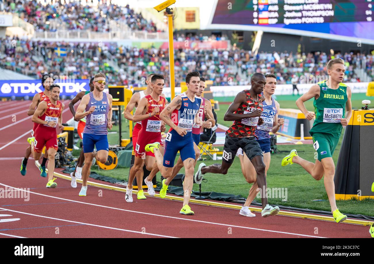 Josh Kerr, Mario Garcia, Jakob Ingebrigtsen and Timothy Cheruiyot ...