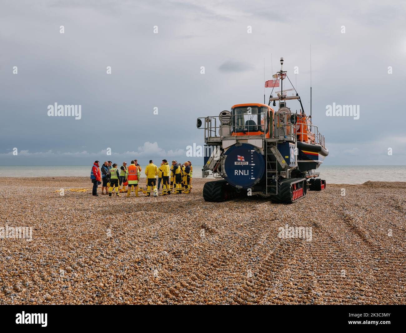 RNLI Hastings Lifeboat Station Shannon class all weather lifeboat and ...