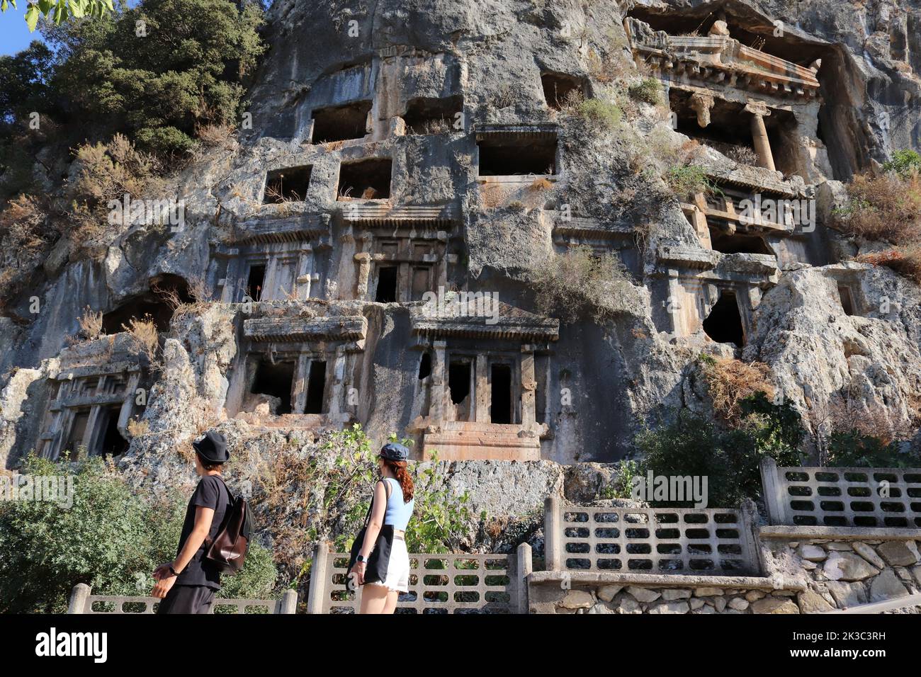 Lycian tombs. Turkey Fethiye. King tombs Stock Photo - Alamy