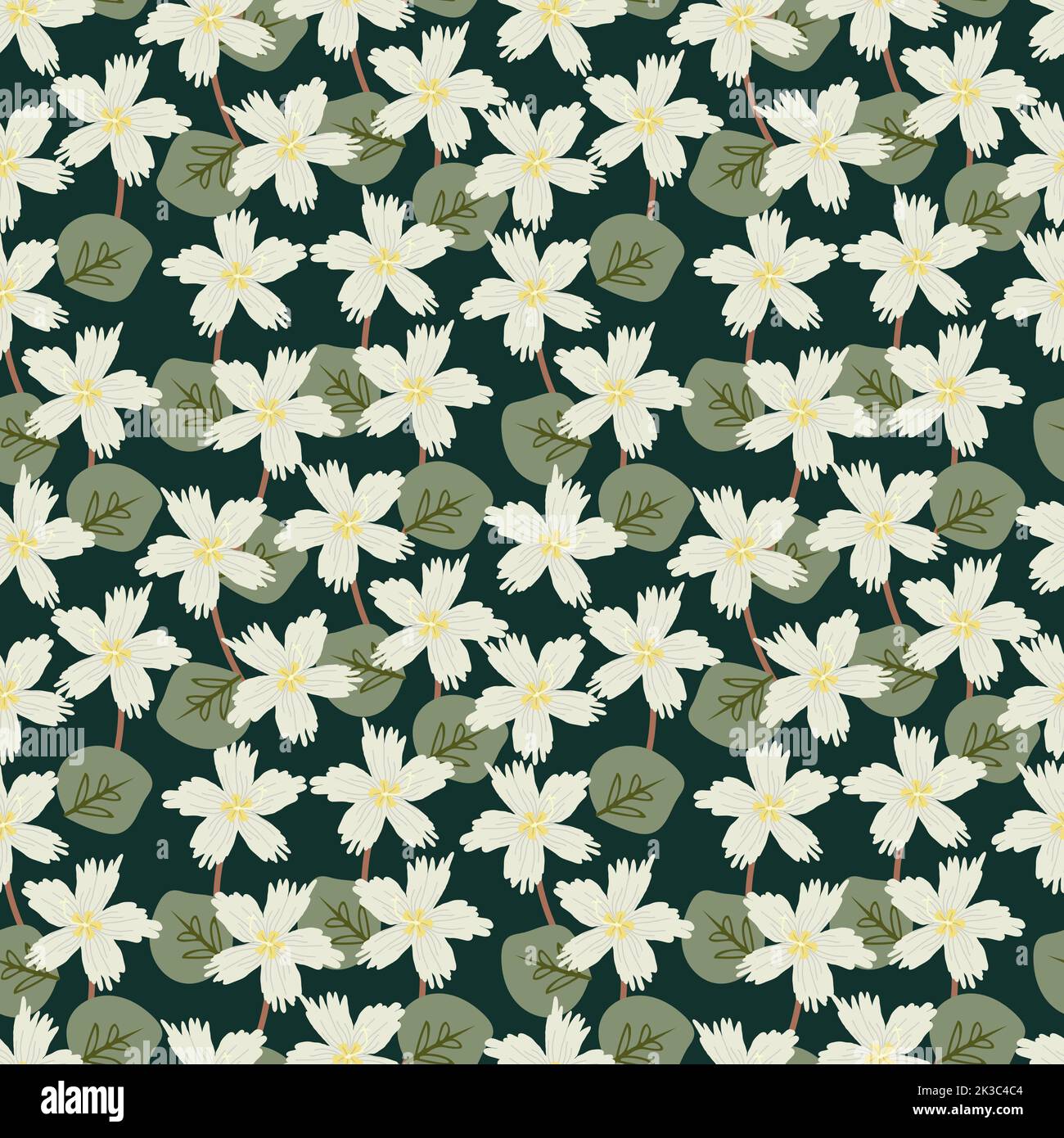 Trendy flower seamless pattern, Floral print, Fabric design, Trendy ...