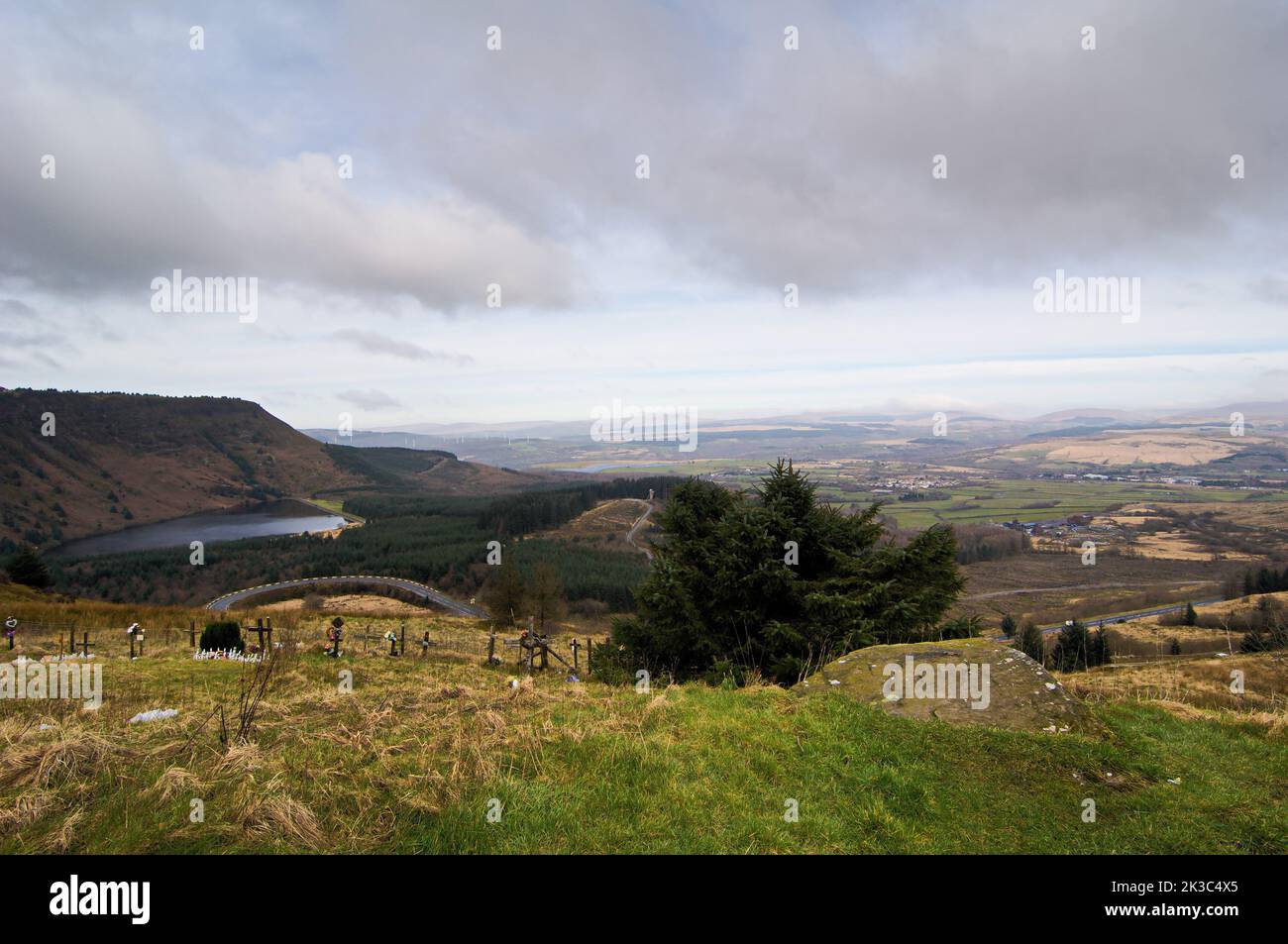 View from Rhigos Mountain Stock Photo - Alamy