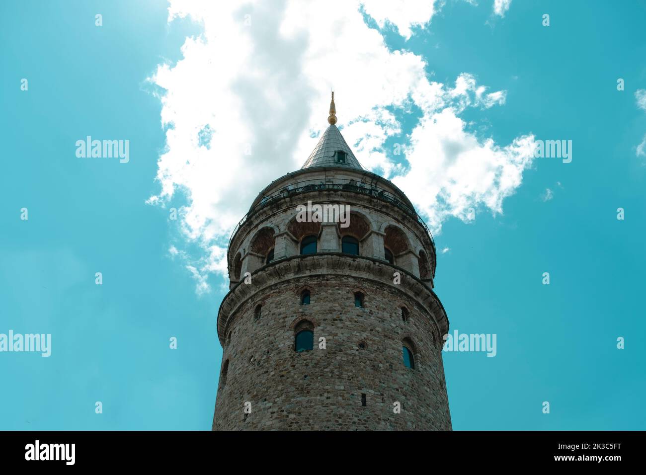 Galata Tower in Istanbul, beautiful landscape with historical ...