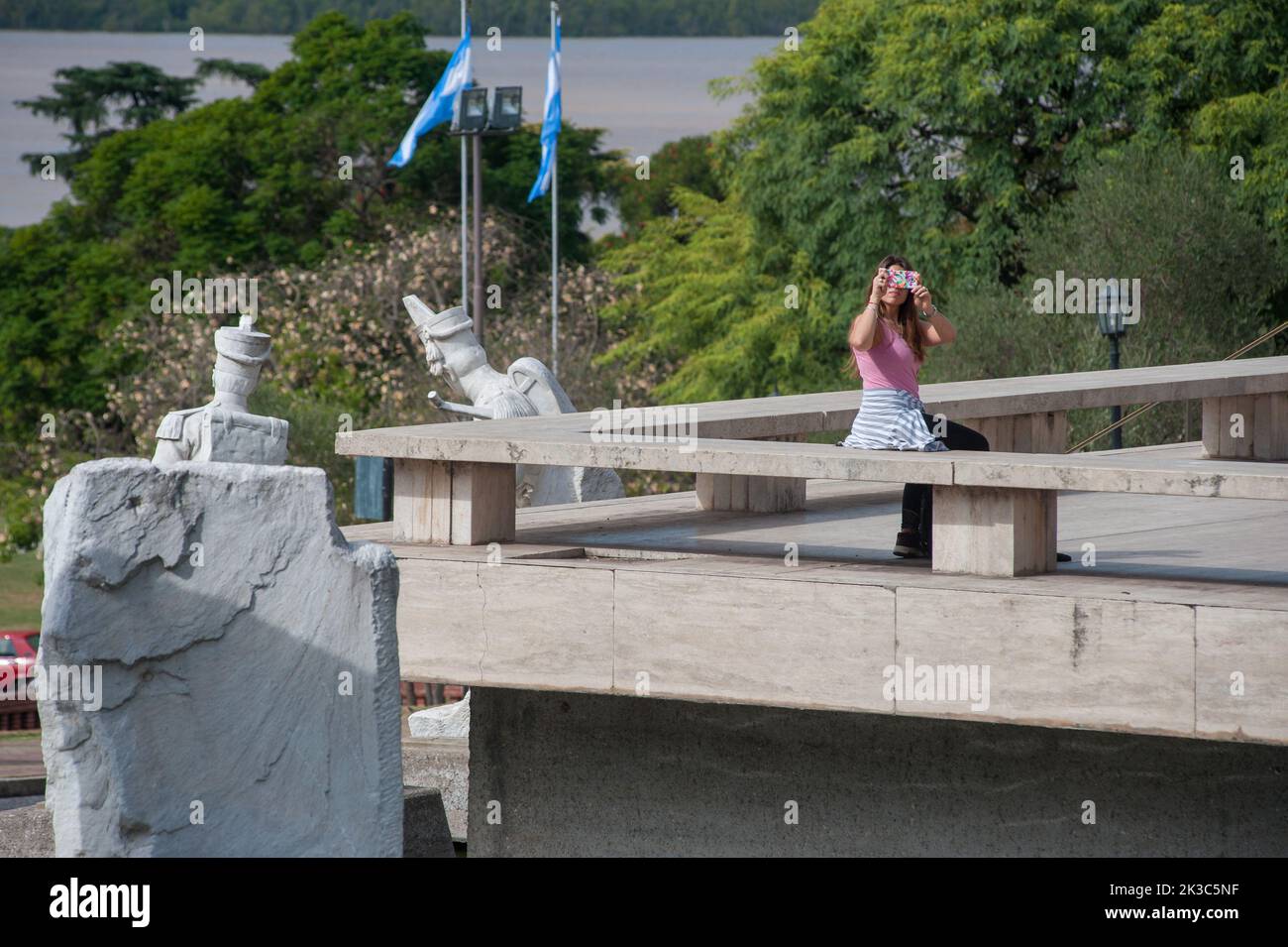 Argentina people sitting flag hi-res stock photography and images - Alamy