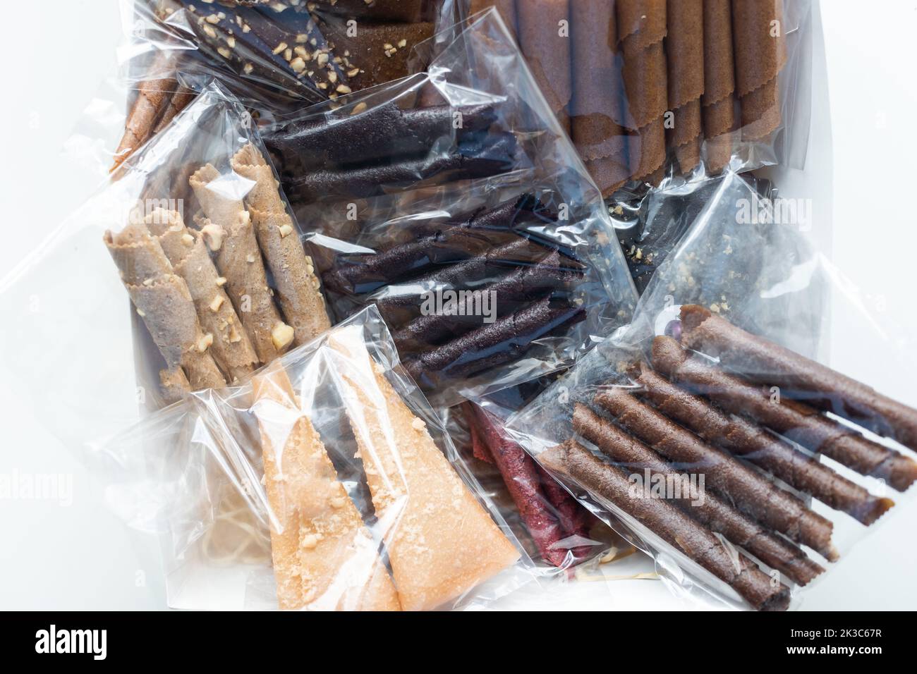 handmade homemade assorted pastille in box and whole fruit, wallnut and ...