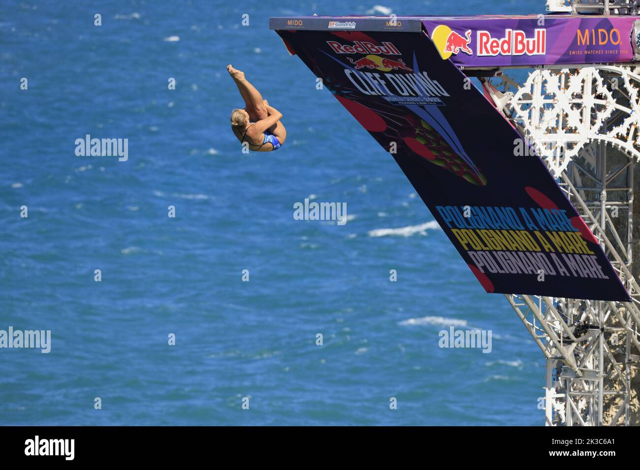 Polignano a Mare, Italy, September 18, 2022. Red Bull Cliff Diving ...