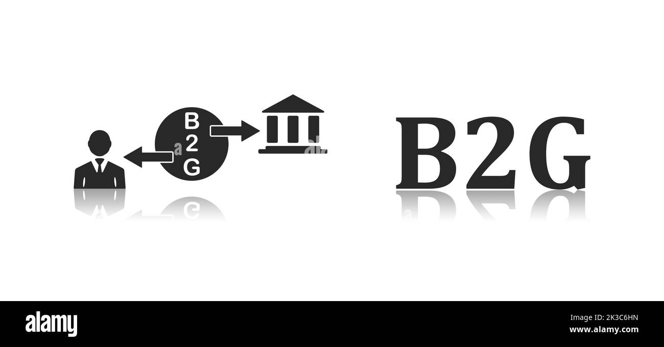 Illustration of a b2g concept Stock Photo - Alamy