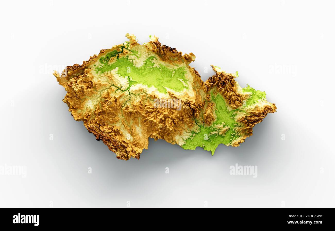 Czechia relief map hi-res stock photography and images - Alamy