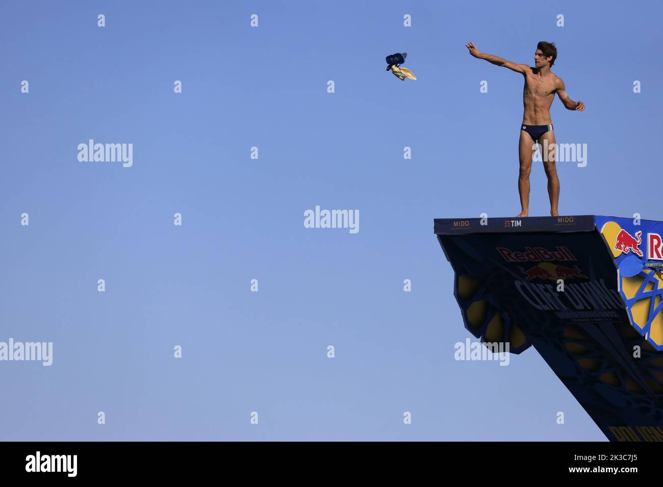 Polignano a Mare, Italy, September 18, 2022. Red Bull Cliff Diving ...