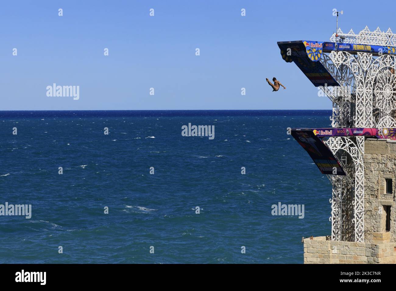 Polignano a Mare, Italy, September 18, 2022. Red Bull Cliff Diving ...