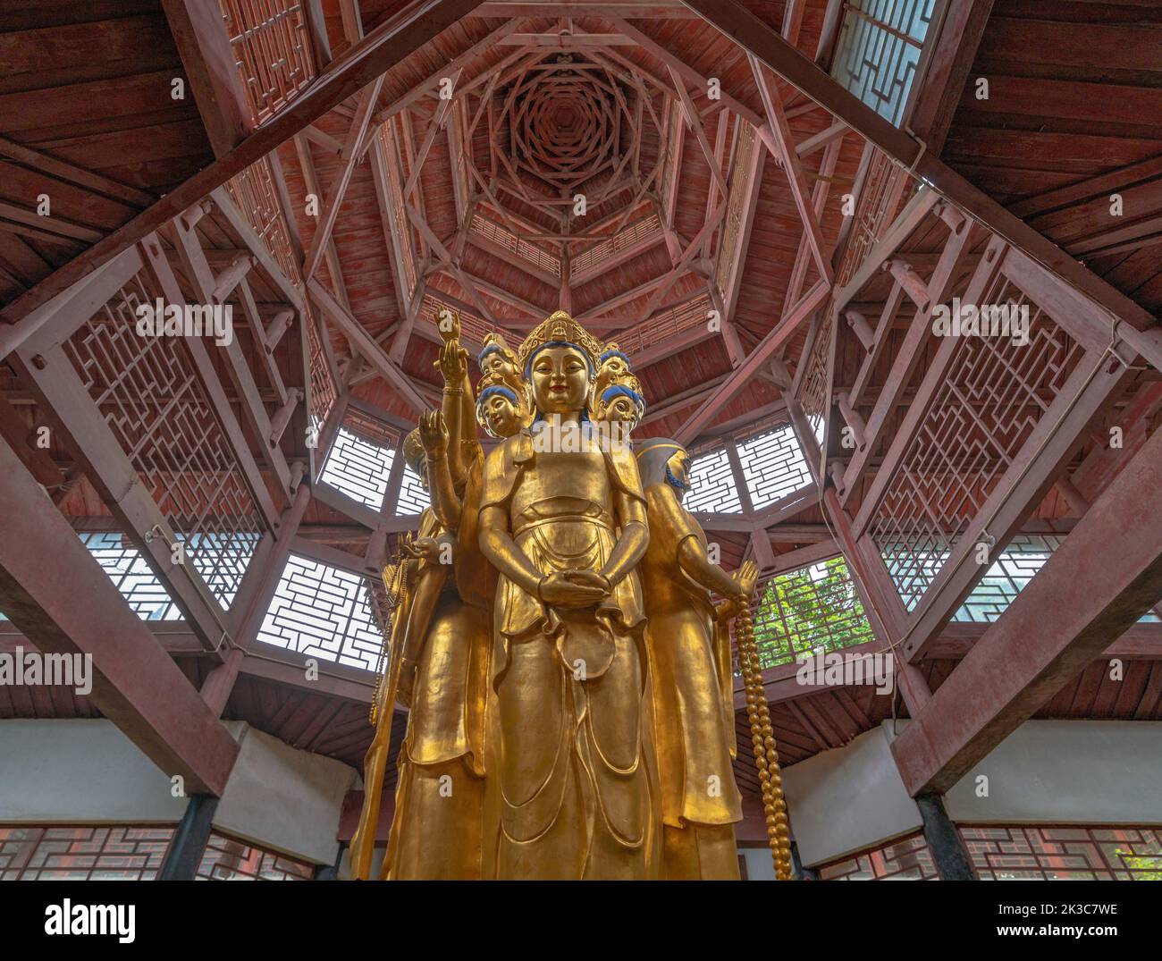 The architectural landscape of Fuhu Temple in Emei Mountain, China ...