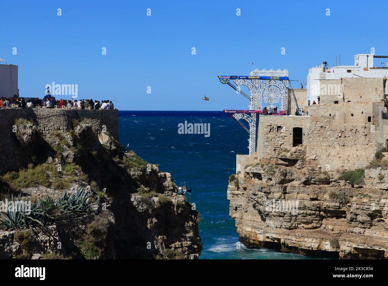 Polignano a Mare, Italy, September 18, 2022. Red Bull Cliff Diving ...