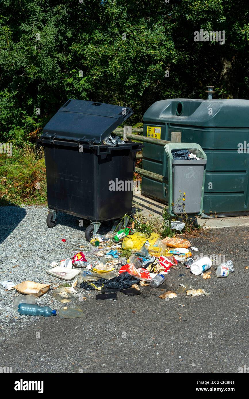 Overflowing recycling bin hi-res stock photography and images - Alamy