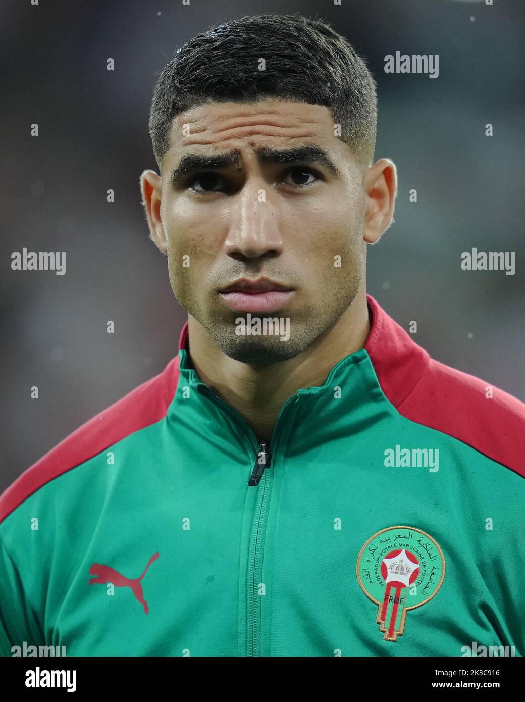 Achraf Hakimi of Morocco during the international friendly match ...