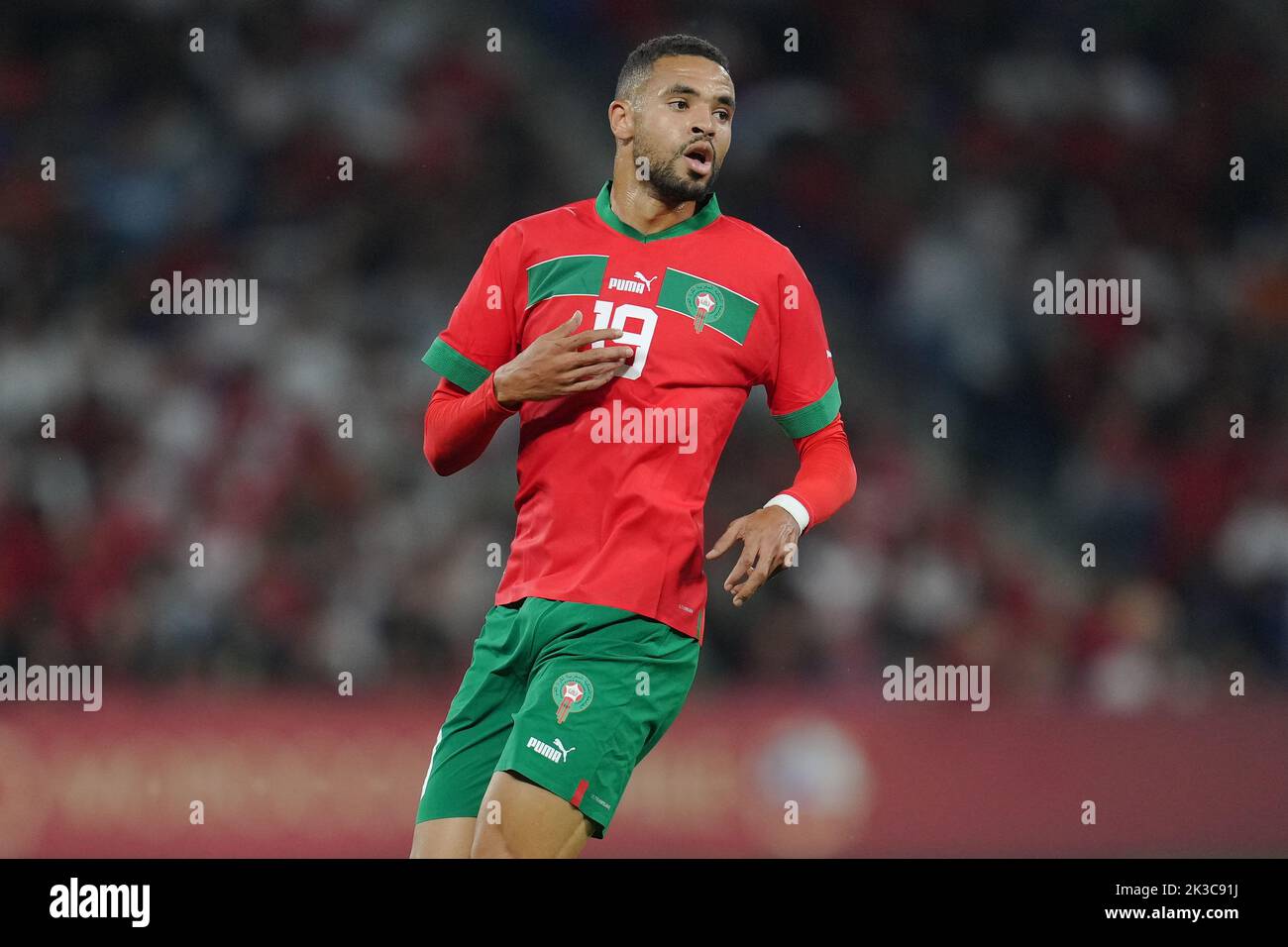 Youseff En-Nesyri of Morocco during the international friendly match ...