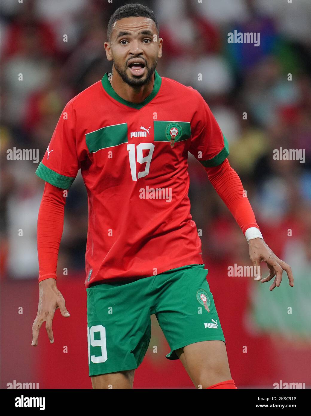 Youseff En-Nesyri of Morocco during the international friendly match ...