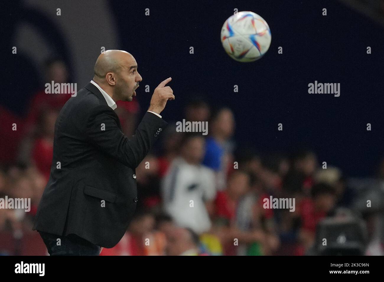 Morocco head coach Walid Regragui during the international friendly ...