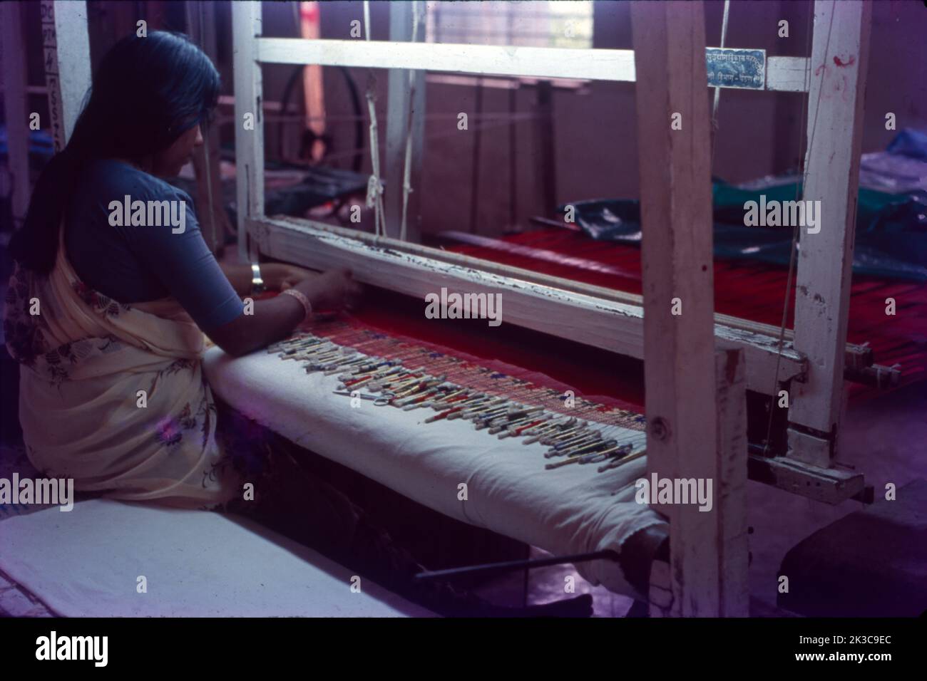 Paithani saree weaving hi-res stock photography and images - Alamy